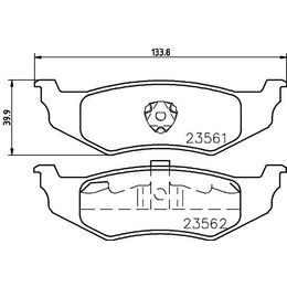 Hella Bremsbelagsatz, Scheibenbremse 8db355018661 f&uuml;r GM DODGE Chrysler