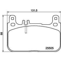 Hella Bremsbelagsatz, Scheibenbremse 8db355021941 f&uuml;r Mercedes