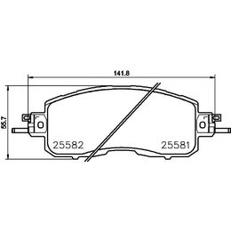 Hella Bremsbelagsatz, Scheibenbremse 8db355023321 f&uuml;r NISSAN (DFAC)