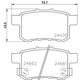 Hella Bremsbelagsatz, Scheibenbremse 8db355013631 f&uuml;r HONDA (GAC)