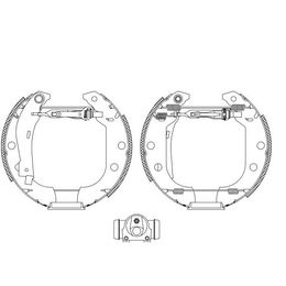 Hella Bremsbackensatz 8db355004541 f&uuml;r Peugeot