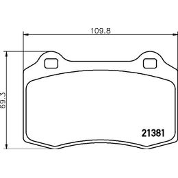 Hella Bremsbelagsatz, Scheibenbremse 8db355006591 f&uuml;r Volvo Peugeot VW JAGUAR MG ASTON MARTIN