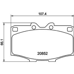 Hella Bremsbelagsatz, Scheibenbremse 8db355007301 f&uuml;r TOYOTA VW INFINITI