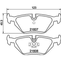 Hella Bremsbelagsatz, Scheibenbremse 8db355007511 f&uuml;r BMW