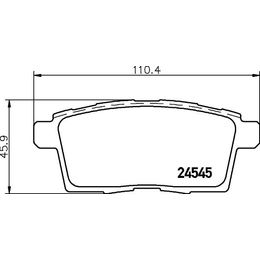 Hella Bremsbelagsatz, Scheibenbremse 8db355013261 f&uuml;r Ford LINCOLN MAZDA (FAW) MITSUBISHI