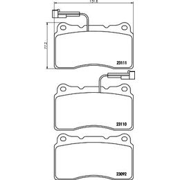 Hella Bremsbelagsatz, Scheibenbremse 8db355018361 f&uuml;r ALFA ROMEO FERRARI Volvo RENAULT