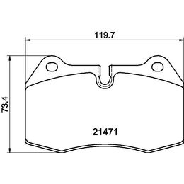 Hella Bremsbelagsatz, Scheibenbremse 8db355018211 f&uuml;r BMW MASERATI NISSAN