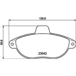 Hella Bremsbelagsatz, Scheibenbremse 8db355019251 f&uuml;r Peugeot FERRARI ALFA ROMEO