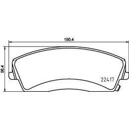 Hella Bremsbelagsatz, Scheibenbremse 8db355025001 f&uuml;r Chrysler DODGE