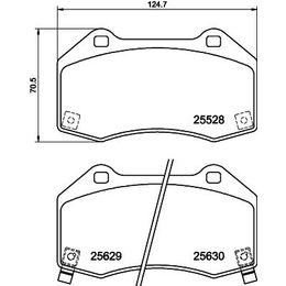 Hella Bremsbelagsatz, Scheibenbremse 8db355025891 f&uuml;r MAZDA Fiat