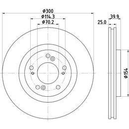 Hella Bremsscheibe 8dd355115561 300mm 25mm f&uuml;r HONDA