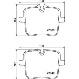 Hella Bremsbelagsatz, Scheibenbremse 8db355037991 f&uuml;r BMW