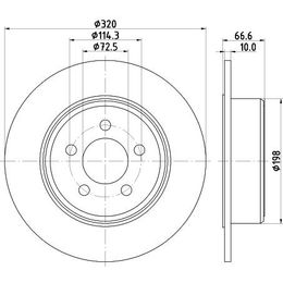 Hella Bremsscheibe 8dd355117411 320mm 10mm f&uuml;r DODGE Chrysler