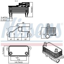 NISSENS &Ouml;lk&uuml;hler, Automatikgetriebe 91575 f&uuml;r JAGUAR LAND ROVER