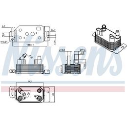 NISSENS &Ouml;lk&uuml;hler, Automatikgetriebe 91600 f&uuml;r Ford