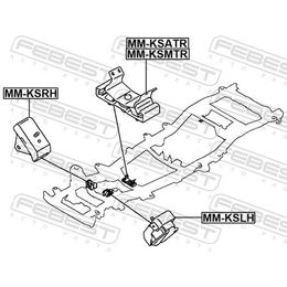 FEBEST Lagerung, Motorksatr hinten f&uuml;r MITSUBISHI
