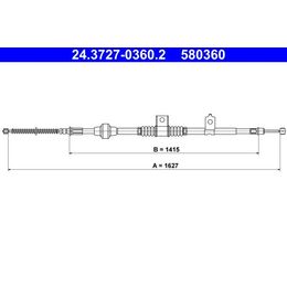 ATE Seilzug, Feststellbremse 24372703602 f&uuml;r Peugeot MITSUBISHI