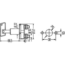 Hella Hauptschalter, Batterie 6ek002843003 f&uuml;r Volvo DAF BMW VW Mercedes