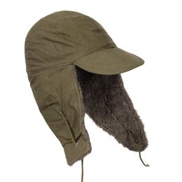 US GI Winterm&uuml;tze M-1950 Original gebraucht oliv, Gr&ouml;&szlig;e 52