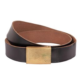 Bundeswehr Hoseng&uuml;rtel Leder Marine Original gebraucht braun, Gr&ouml;&szlig;e 90