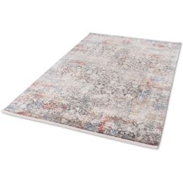 Teppich Astra "Gravina 231", bunt (multi), B:133cm H:8mm L:190cm, Kunstfaser, Viskose, Teppiche, Teppich, seidiger Schimmer durch Viskose, Hoch Tief Struktur, Wohnzimmer