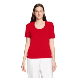 Kurzarmshirt Betty Barclay "Damen mit Struktur", Damen, Gr. 36, rot, Jersey, Obermaterial: 95% Baumwolle, 5% Elasthan, gerade normal, Rundhals, Shirts