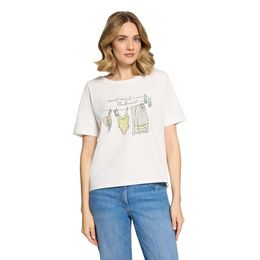 Kurzarmshirt Betty Barclay "Damen mit Aufdruck", Damen, Gr. 36, patch cream, gr&uuml;n, Jersey, Obermaterial: 100% Baumwolle, gerade normal, Rundhals, Shirts