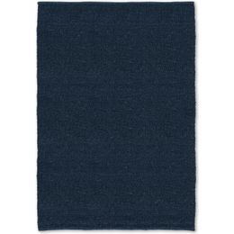 Sch&ouml;ner Wohnen Kollektion Teppich "Junika", blau (dunkelblau), B:70cm H:0,8mm L:140cm, Polyester, Wolle, SCH&Ouml;NER WOHNEN-KOLLEKTION, Teppiche, Teppich