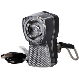 FISCHER BIKE Fahrrad-Frontlicht FISCHER FAHRRAD "LED-Akku-Frontlicht 45/20 Dynamo Look", schwarz, Fahrradlampen