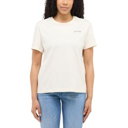 Kurzarmshirt Mustang "Damen Style Floris", Damen, Gr. M, sanftes wei&szlig;, Jersey, 100% Baumwolle, Rundhals, Shirts
