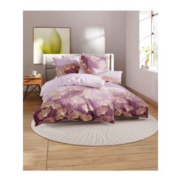 w&auml;schepur Bettw&auml;sche W&Auml;SCHEPUR Gr. 5, violett, burgund, bedruckt, B/L: 135cm x 200cm, Renforc&eacute;, B/L: 40cm x 80cm, 2, Renforc&eacute;, 100% Baumwolle, Bettw&auml;sche, Bettw&auml;sche