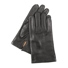 Lederhandschuhe Gretchen "Mens Gloves Two", Herren, Gr. 8,5, schwarz, 100% Leder, unifarben, Handschuhe, mit dekorativen Ziern&auml;hten
