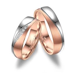Partnerring MARRYA "Titan Ringe Trauringe Eheringe Partnerringe" Gr. 76, rosa (herren ring, silber, ros&eacute;), Fingerringe, Herren, 76, Titan