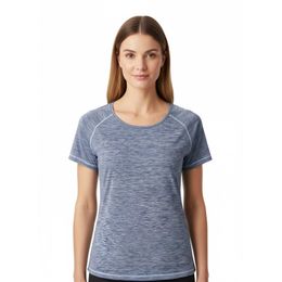 Laufshirt LPO "Laufshirt Lina", Damen, Gr. 36/38 (M), blau indigo, Jersey, 92% Polyester. 8% Elasthan, normal h&uuml;ftbedeckend, Rundhals, Shirts Laufshirt, K&uuml;hlend, elastisch