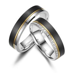 Partnerring MARRYA "BLACK TITANIUM by MARRYA" Gr. 76, herren ring, schwarz, gold, silber, Fingerringe, Herren, 76, Titan