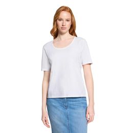Kurzarmshirt Betty Barclay "Damen mit Struktur", Damen, Gr. 36, wei&szlig;, Jersey, Obermaterial: 95% Baumwolle, 5% Elasthan, gerade normal, Rundhals, Shirts