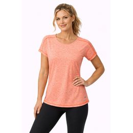 Laufshirt LPO "Laufshirt Lina", Damen, Gr. 40/42 (M), orange, Jersey, 92% Polyester. 8% Elasthan, normal h&uuml;ftbedeckend, Rundhals, Shirts Laufshirt, K&uuml;hlend, elastisch