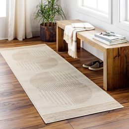 Teppich LIVABLISS "MONTEVIDEO", braun, B:80cm H:10mm L:220cm, Kunstfaser, Teppiche, Teppich