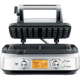 Sage Waffeleisen "SWM620BSS the Smart Waffle Pro", silber (brushed stainless steel (edelstahl)), B:32cm H:15cm T:30cm, Waffeleisen