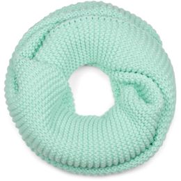 Strickschal styleBREAKER "Strick Loop Linksstrick", Damen, blau (t&uuml;rkis), Obermaterial: 85% Polyacryl PAN. 15% Polyamid PA., Modisch, Modet&uuml;cher
