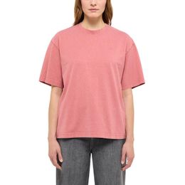 Kurzarmshirt Mustang "Damen Style Welby", Damen, Gr. S, rosa, Jersey, 100% Baumwolle, Rundhals, Shirts