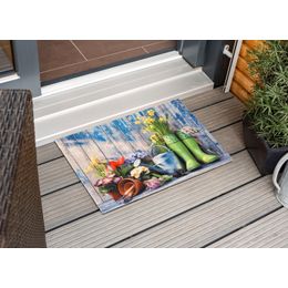 Fu&szlig;matte Astra "Deco Print 139", bunt, B:40cm H:6mm L:60cm, Kunstfaser, Teppiche, Fu&szlig;matte, Sauberlaufmatte, T&uuml;rmatte, waschbar, Eingangsbereich, rutschfest