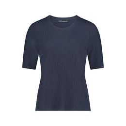 Kurzarmshirt Betty Barclay "Damen mit Rundhalsausschnitt", Damen, Gr. 36, dunkelblau, Obermaterial: 98% Polyester, 2% Elasthan, tailliert normal, Rundhals, Shirts