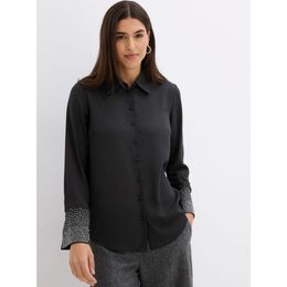 Langarmbluse Inspirationen, Damen, Gr. 38, schwarz, 100% Polyester, unifarben, Blusen