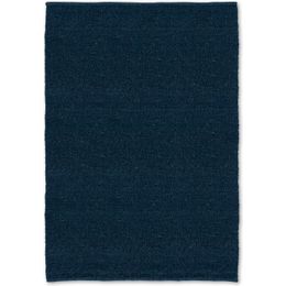 Sch&ouml;ner Wohnen Kollektion Teppich "Junika", blau (dunkelblau), B:140cm H:0,8mm L:200cm, Polyester, Wolle, SCH&Ouml;NER WOHNEN-KOLLEKTION, Teppiche, Teppich