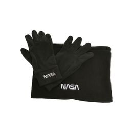 Baumwollhandschuhe MisterTee "MisterTee Unisex NASA Fleece Set", Herren, Gr. onesize, schwarz, 100% Polyester, Handschuhe
