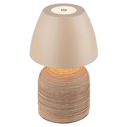 Briloner Leuchten LED Au&szlig;en-Tischleuchte "CERA 7593011", braun, Leuchten