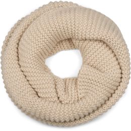 Strickschal styleBREAKER "Strick Loop Linksstrick", Damen, braun (hellbraun), Obermaterial: 85% Polyacryl PAN. 15% Polyamid PA., Modisch, Modet&uuml;cher