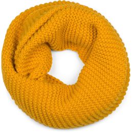 Strickschal styleBREAKER "Strick Loop Linksstrick", Damen, gelb (curry), Obermaterial: 85% Polyacryl PAN. 15% Polyamid PA., Modisch, Modet&uuml;cher