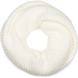 Strickschal styleBREAKER "Strick Loop Linksstrick", Damen, wei&szlig; (creme, beige), Obermaterial: 85% Polyacryl PAN. 15% Polyamid PA., Modisch, Modet&uuml;cher